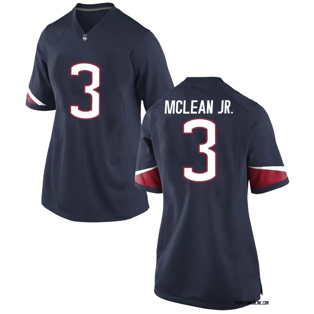 Women's UConn Huskies Deon McLean Jr. Deon Mclean Jr. Football Jersey ...